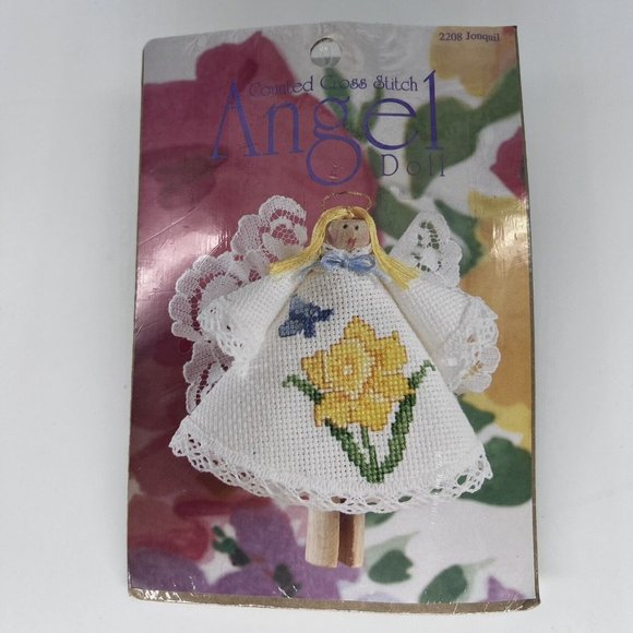 Jonquil | Art | Jonquil 228 Cross Stitch Kit Clothes Pin Angel Doll ...